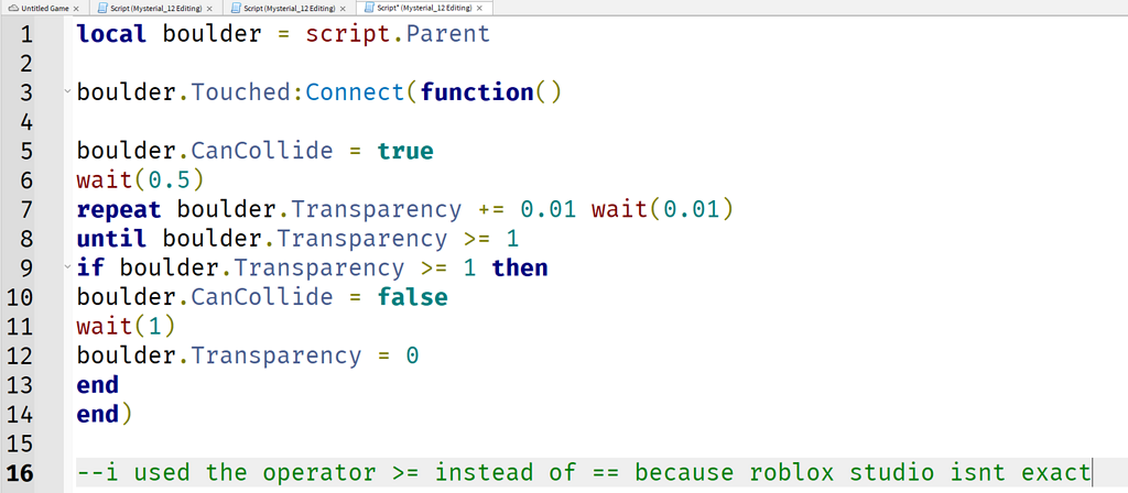 Need Help With Disappearing Part Scripting Support Developer Forum