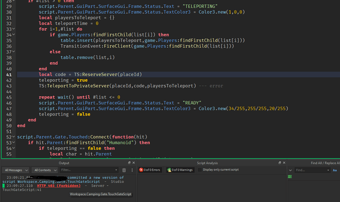 403 Forbidden Scripting Support Developer Forum Roblox