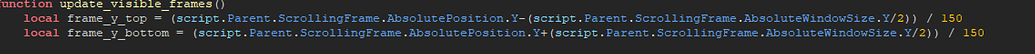 How Do I Optimize A Scrolling Frame For Over 1000 Frames Scripting