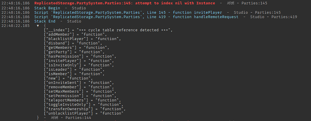 OOP Party System Issue Scripting Support Developer Forum Roblox