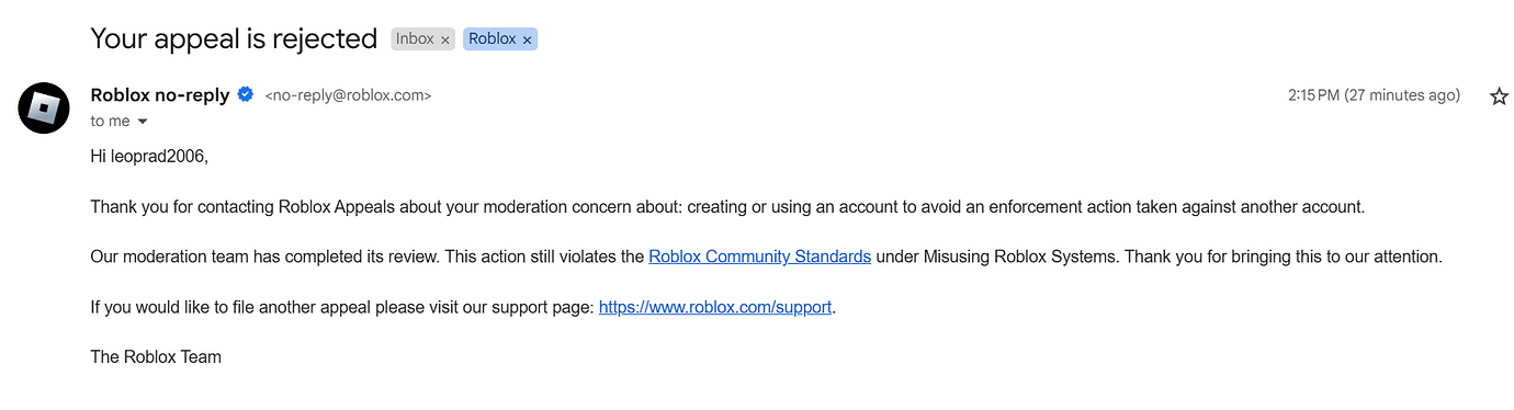 Wrongly Banned Creating Or Using An Account To Avoid An Enforcement
