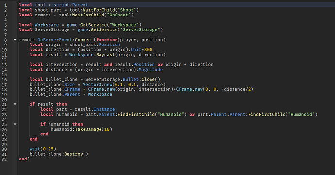 Gun Bullet Not Shooting Correctly Scripting Support Developer Forum