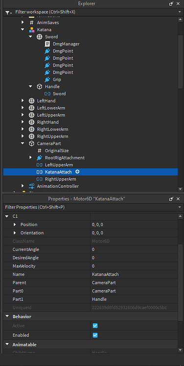 Weapon Animation Not Rotating But Is Moving Scripting Support