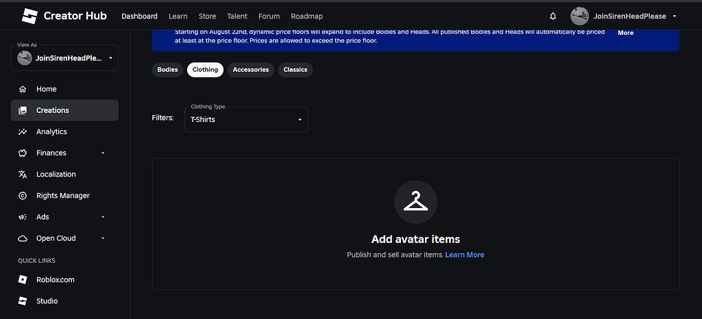 Cant Upload Avatar Items Platform Usage Support Developer Forum
