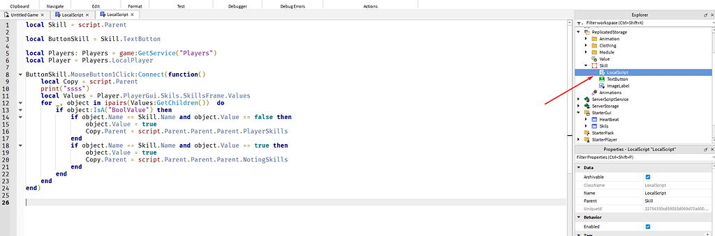 MouseButtonClick Doesn T Work Scripting Support Developer Forum
