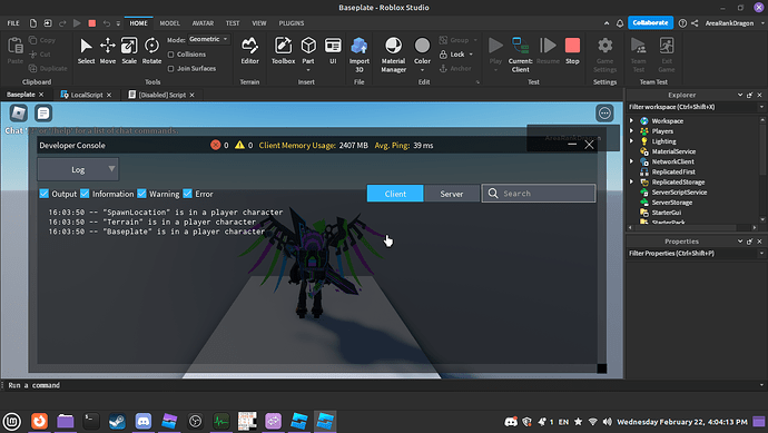 Wierd Instance IsDescendantOf Behavior On The Client Scripting