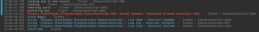 Script Timeout Exhausted Allowed Execution Time Scripting Support