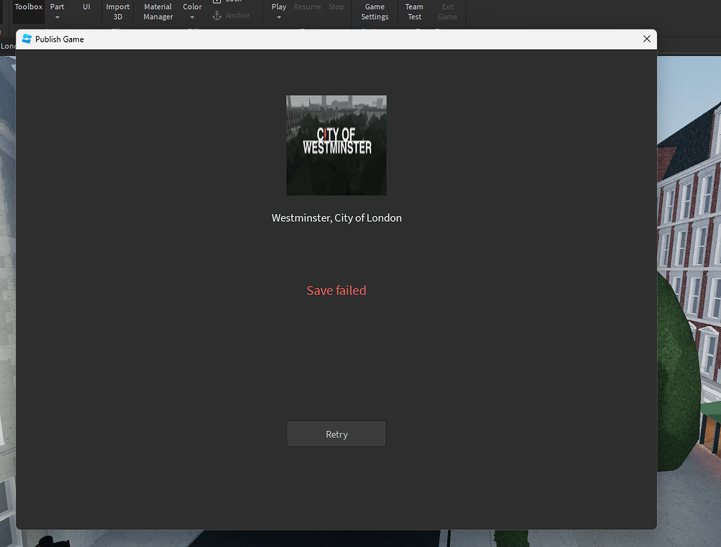 Roblox Studio Publishing Bug Studio Bugs Developer Forum Roblox