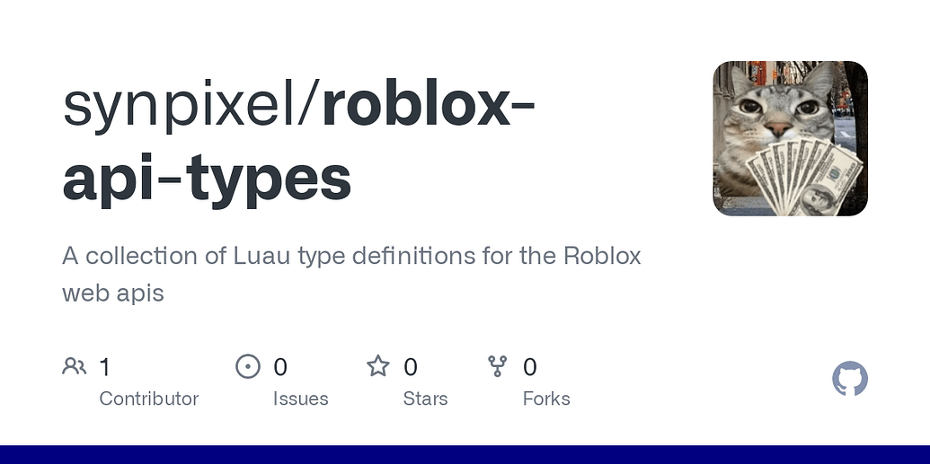 Roblox Api Types A Collection Of Luau Type Definitions For The Roblox