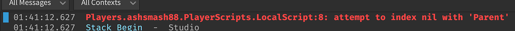 Attempt To Index Nil With Parent Clone Scripting Support