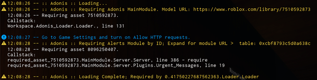 Help With Adonis Loader General Support Scripting Support Developer