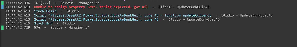 Unable To Assign Property Text String Expected Got Nil Scripting