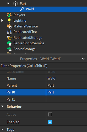 Exporting An Experience As A Rbxlx Removes Welds That Arent Fully
