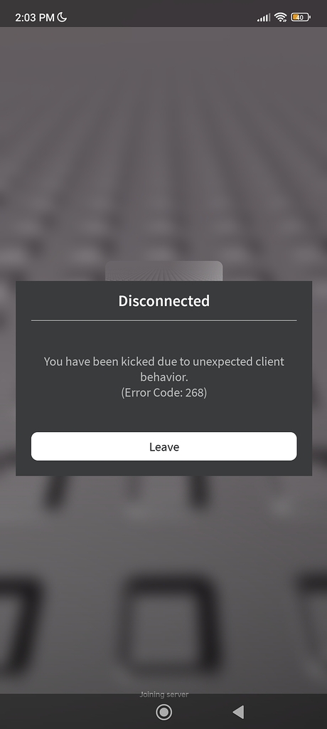 How Do I Stop Getting Kicked For Unexpected Client Behaviour