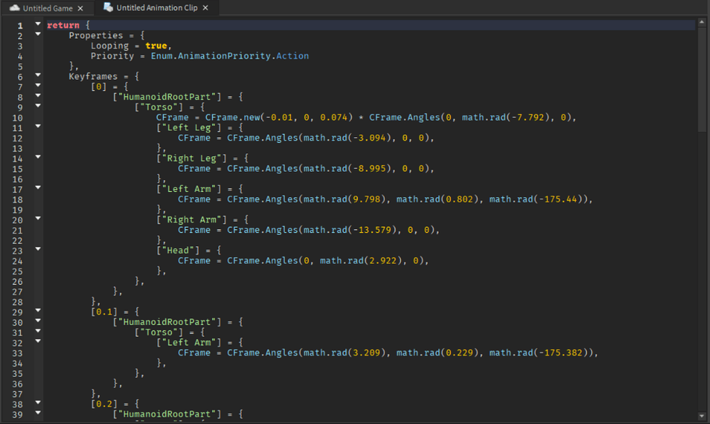 Help With CFrame Animations Scripting Support Developer Forum Roblox
