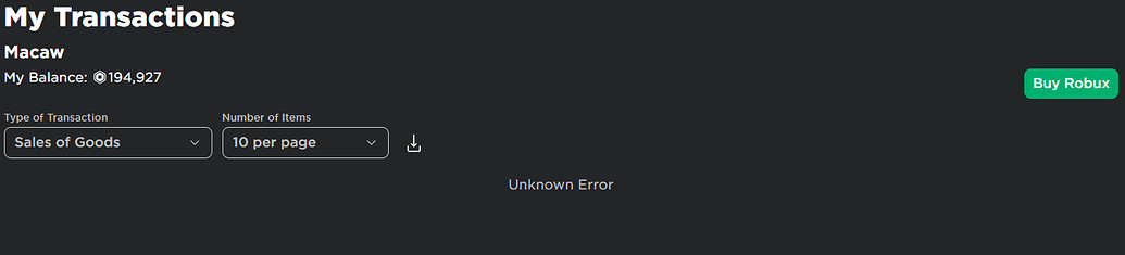 My Transactions Purchases And Sales Of Goods Produces An Error