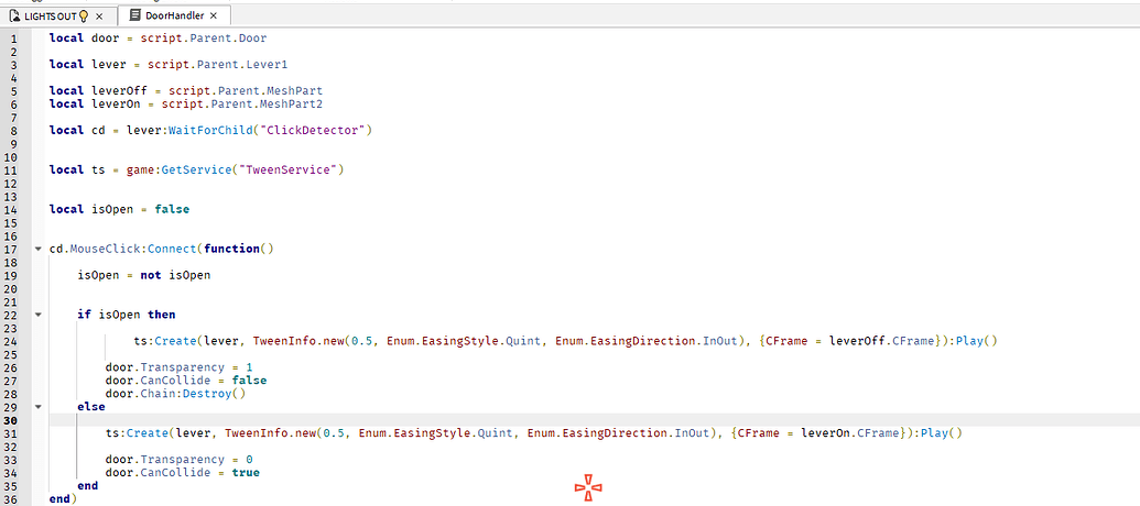 Im Making A Lever Door Scripting Support Developer Forum Roblox