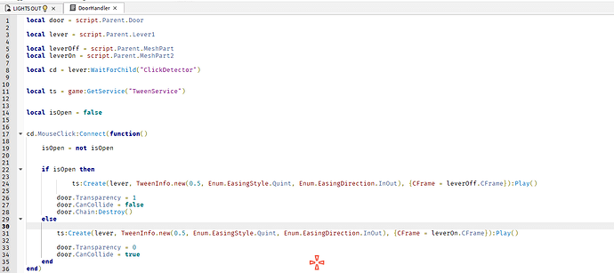 Im Making A Lever Door Scripting Support Developer Forum Roblox