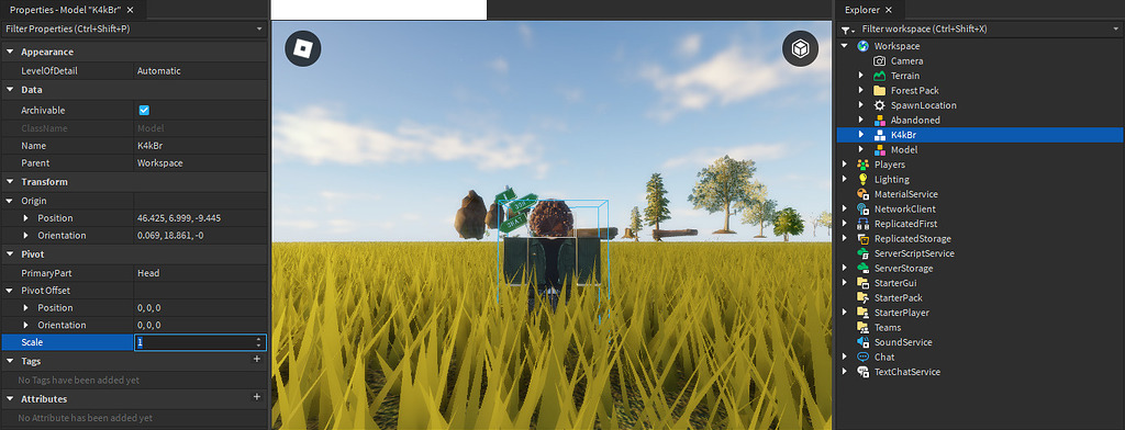 How Can I Change The Standard Scale Of Character Scripting Support Developer Forum Roblox