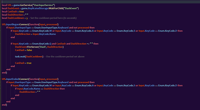 Dash System Goes The Wrong Way Scripting Support Developer Forum