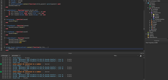 A Chassis Issues Scripting Support Developer Forum Roblox