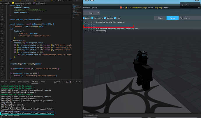 MessagingService Recieving Nothing Scripting Support Developer