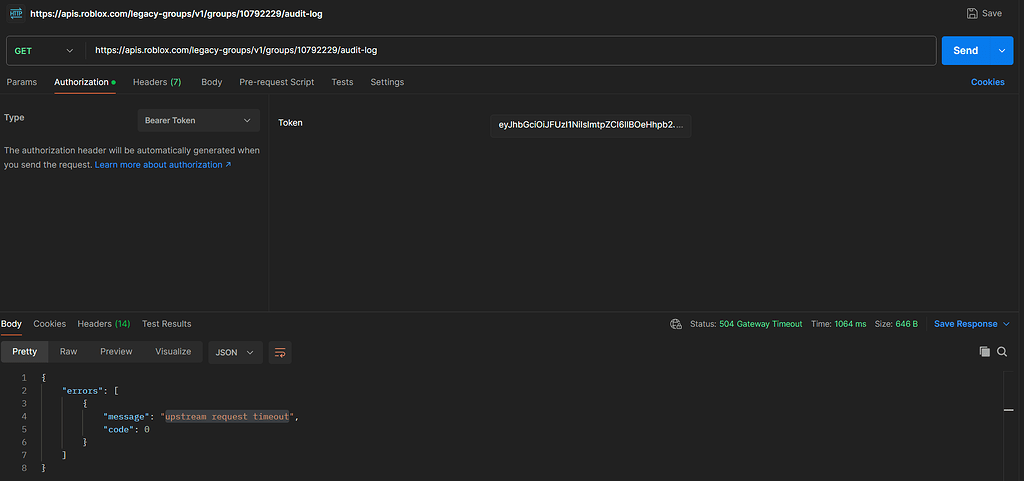 Legacy Group API Audit Log Cloud Services Bugs Developer Forum Roblox