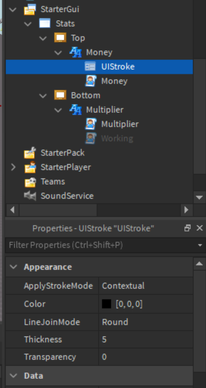 UIstroke Not Working For TextLabel Art Design Support Developer