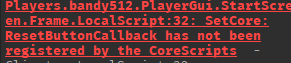 Unable To Disable The Reset Button Scripting Support Developer