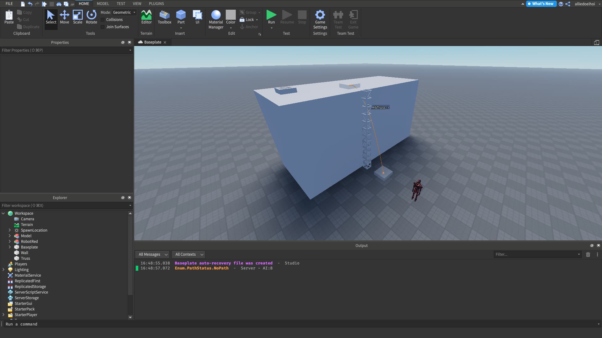 SOLVED Pathfinding Link Ignored By NPC Scripting Support Developer Forum Roblox