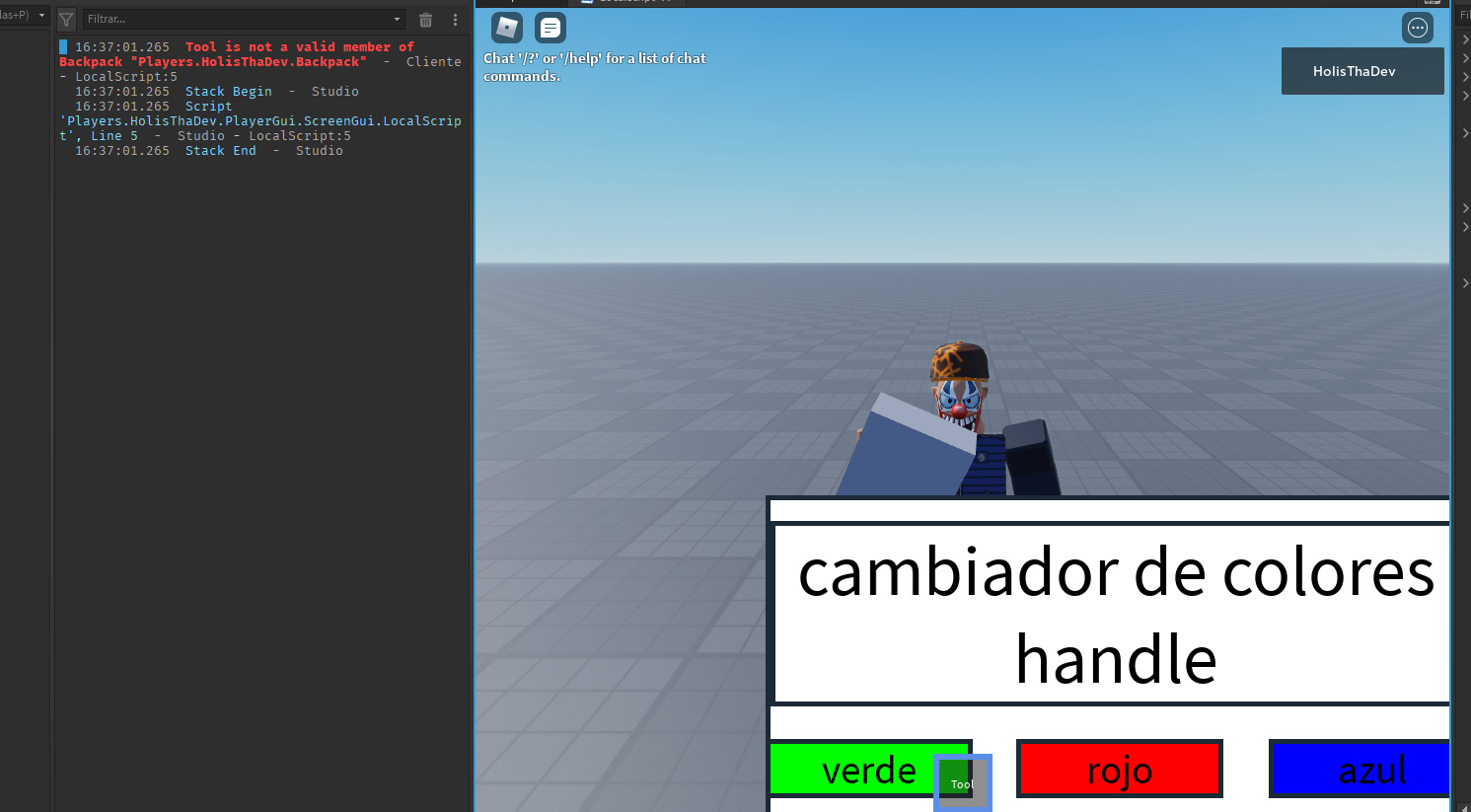 Issue With Tool Scripting Support Developer Forum Roblox