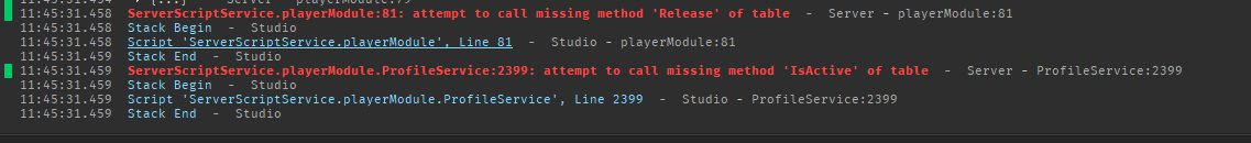 Metatable Loses Profile Service Functions Scripting Support