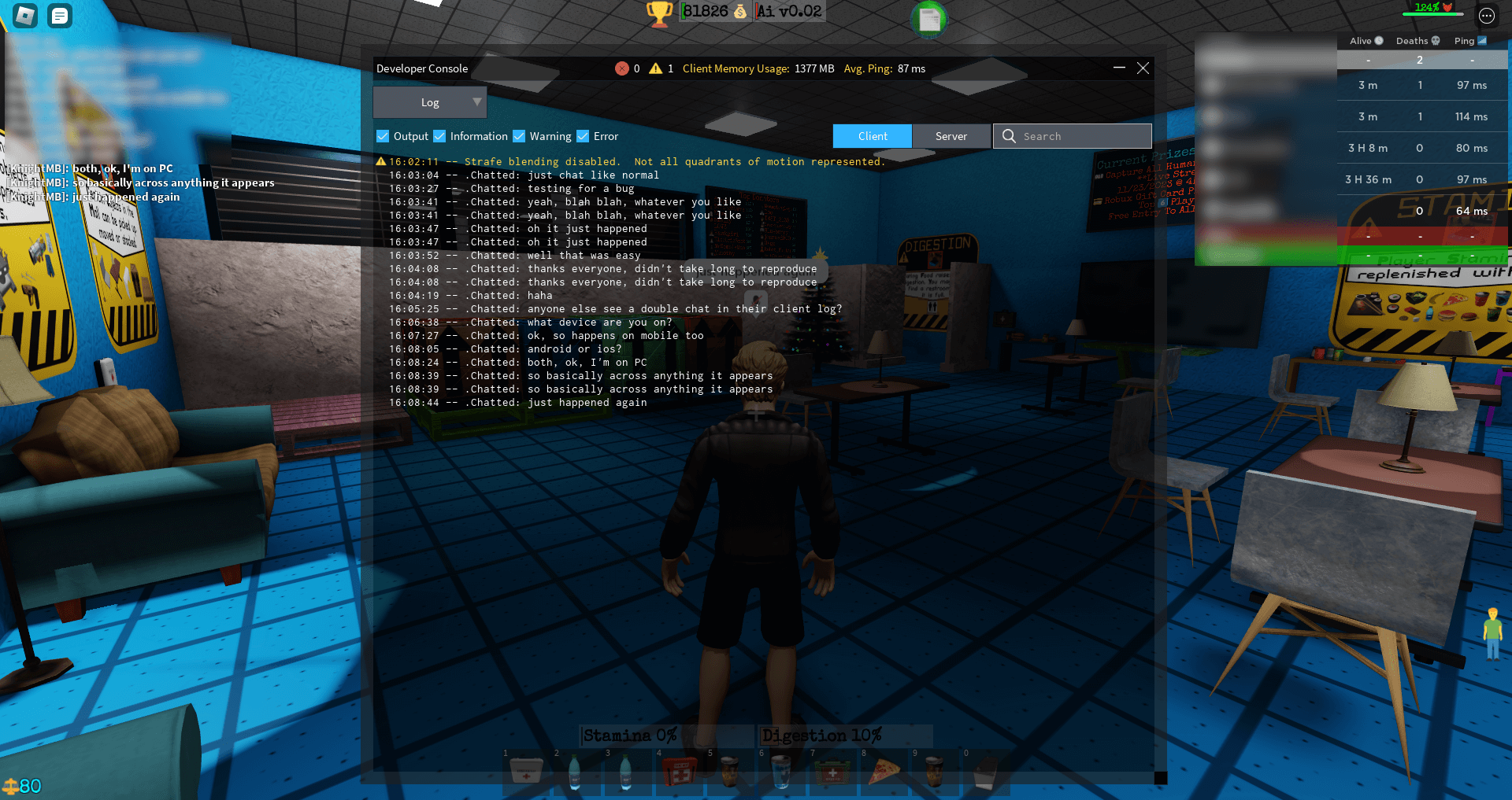 Chatted Randomly Firing Twice In Public Experiences Only Engine Bugs