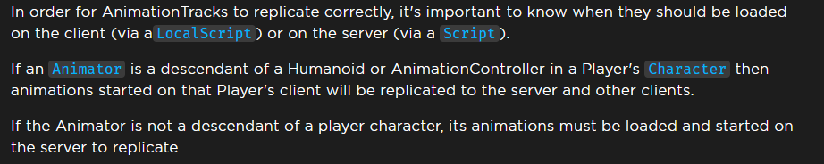 Animations Not Showing On A Custom Character For Others Scripting