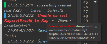 Trying To Create A Pick Up And Place Script Using Raycasts But Running