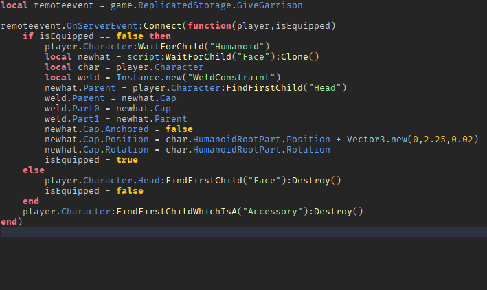Hat Giver Issue Scripting Support Developer Forum Roblox