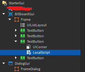 BillboardGUI Text Button Doesn T Change Screengui Enabled To True When