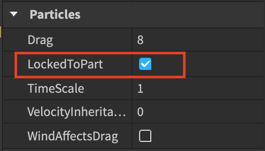 ParticleEmitters Not Being Positioned To Player Scripting Support