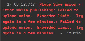 Failed To Upload Union Exceeded Limit Platform Usage Support