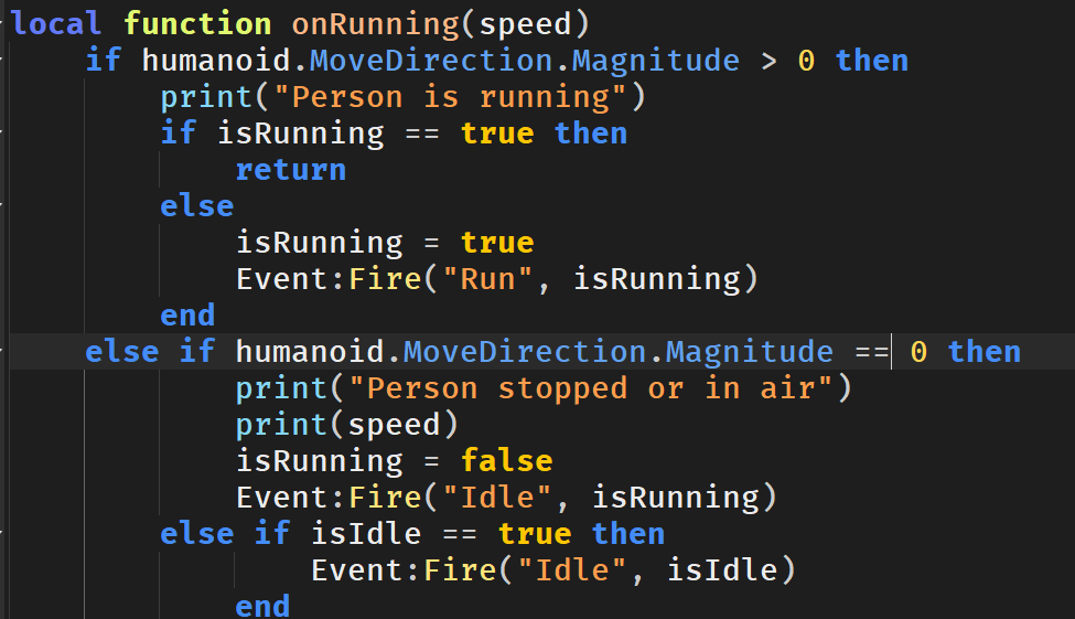 Is There A Better Way To Check If A Person Is Running Or Not