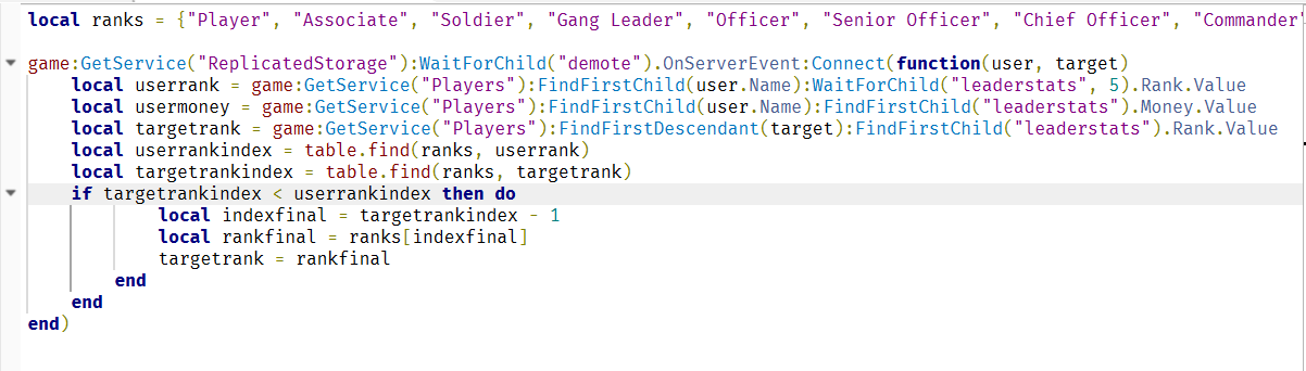 Gui Event Firing Table Demoter Not Working Scripting Support