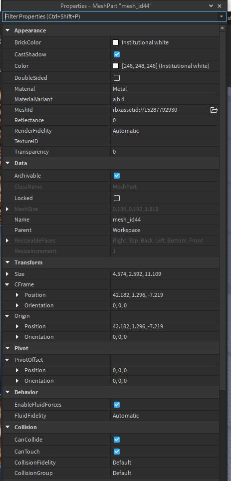MeshPart Using A Material Variant Is Not Even Around The Mesh How To