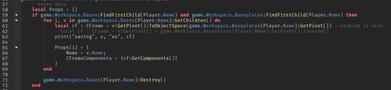 Saving A Wrong CFrame With ToWorldSpace Scripting Support Developer