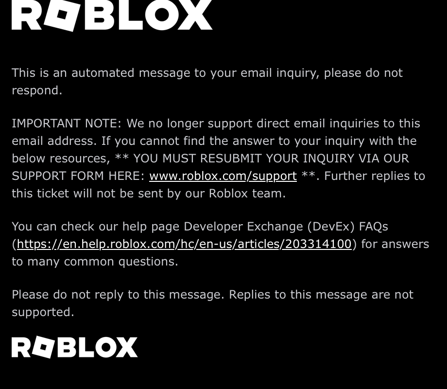 Roblox DevEX Problem Platform Usage Support Developer Forum Roblox