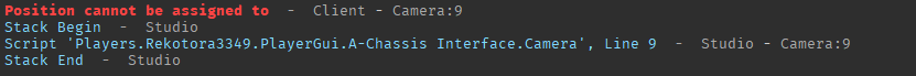 Position Cannot Be Assigned To Scripting Support Developer Forum