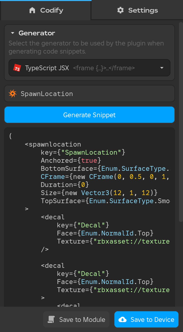 Codify Convert Anything To Luau TypeScript Vide Fusion React