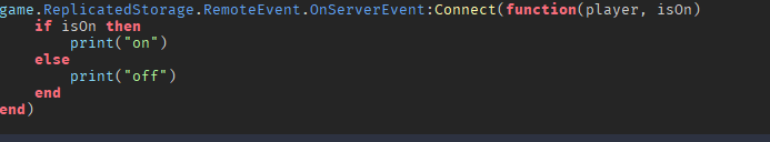 Printing Nil Instead Of ON Or OFF Scripting Support Developer