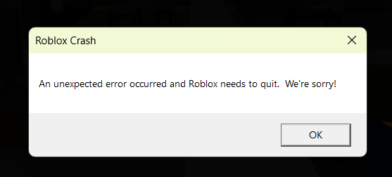 Roblox Is Crashing Whenever I Try To Hit Play Platform Usage Support