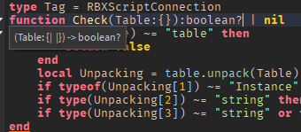 Typechecking Warning Scripting Support Developer Forum Roblox