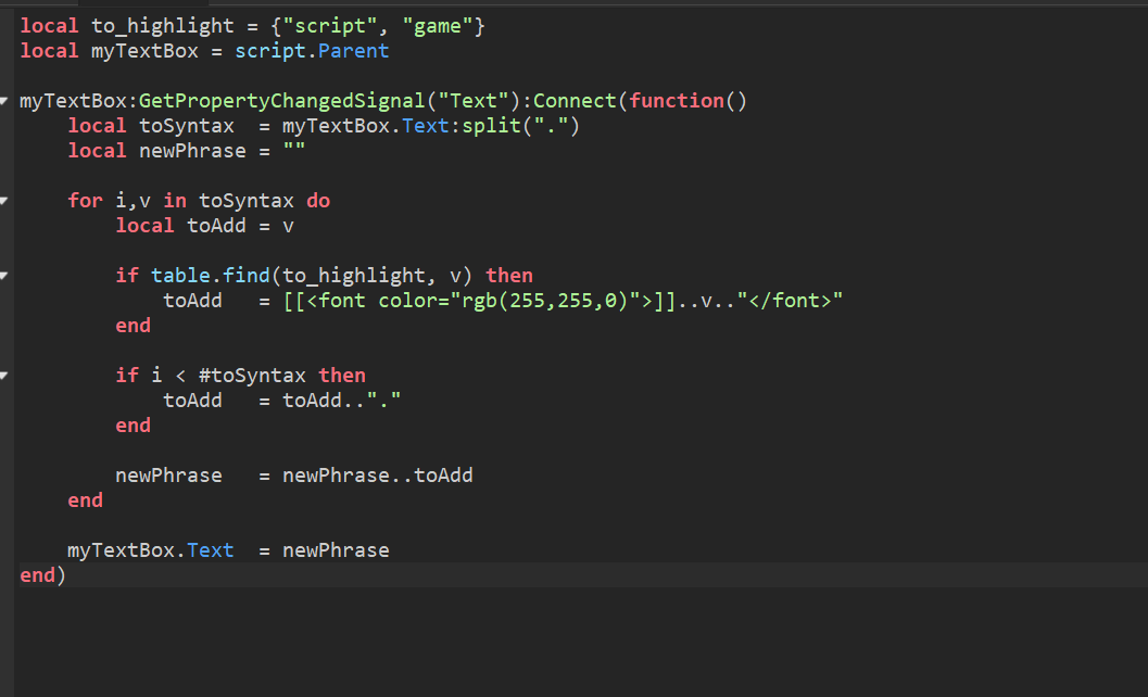 Textbox Keywords In Different Colors Scripting Support Developer